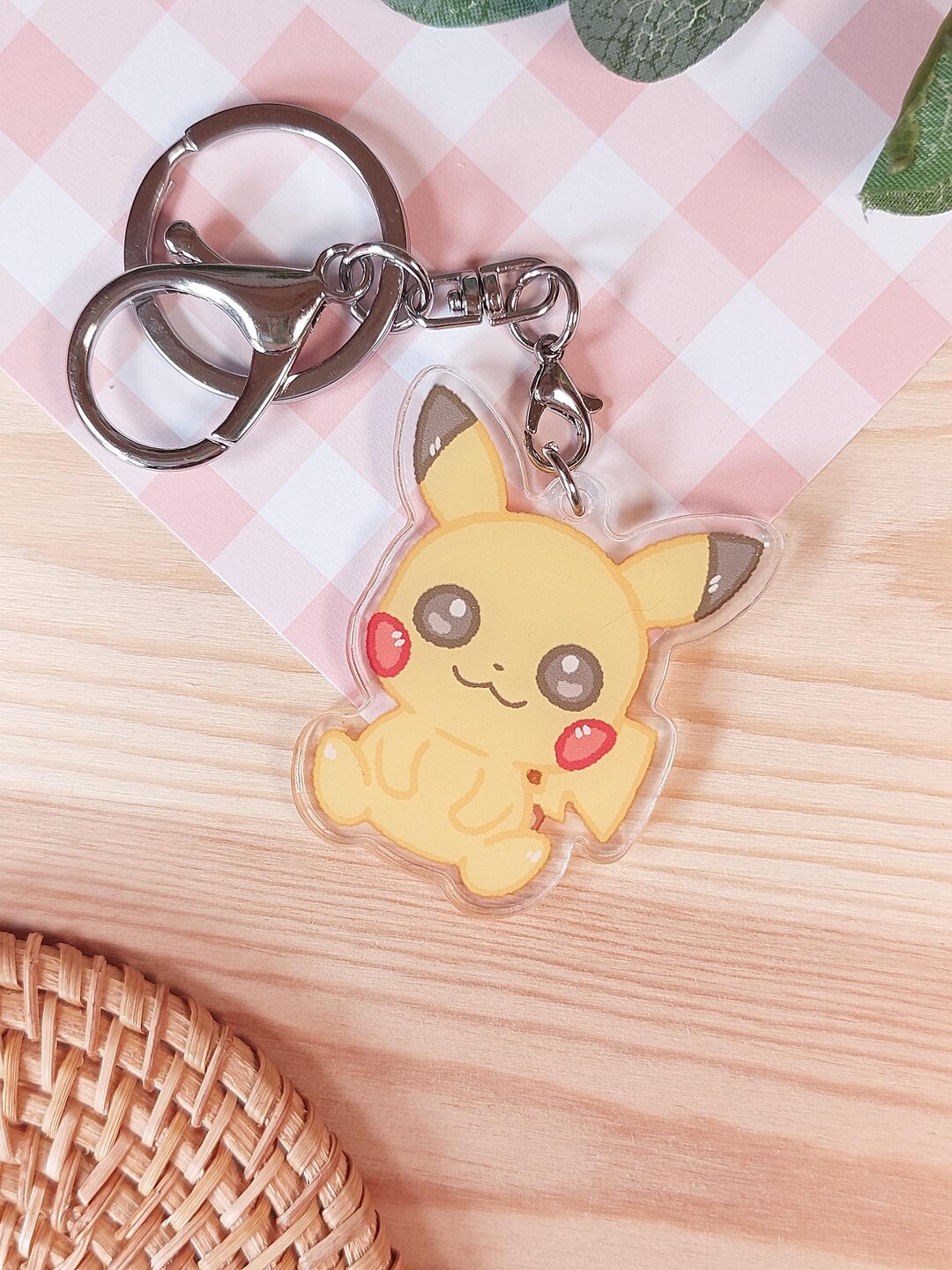 PKMN Raichu Pika Electric Type Cute Johto Poke Pikachu Keychain Sticker ...