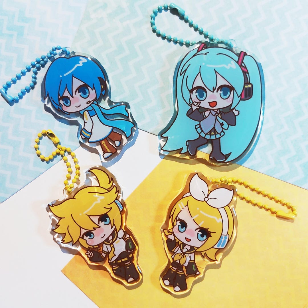 Vocaloid Keychain Miku Len Rin Kaito Gakupo Charms Utaloid Uta Kagamine ...