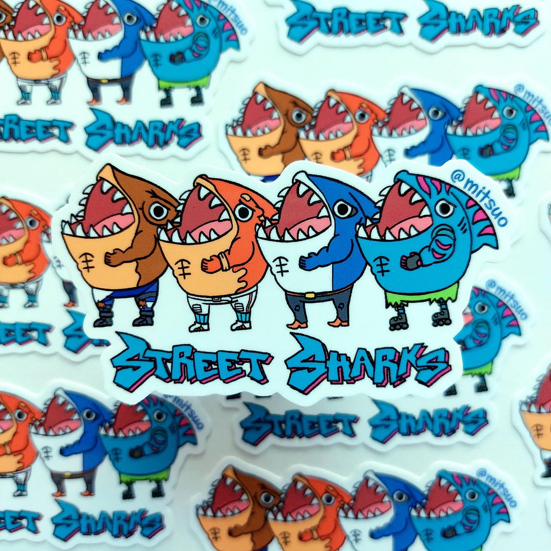 Street Sharks Sticker Old Cartoon 90's - Etsy