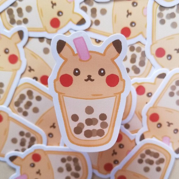 Bubble Tea Pokemon Vinyl Sticker - Etsy