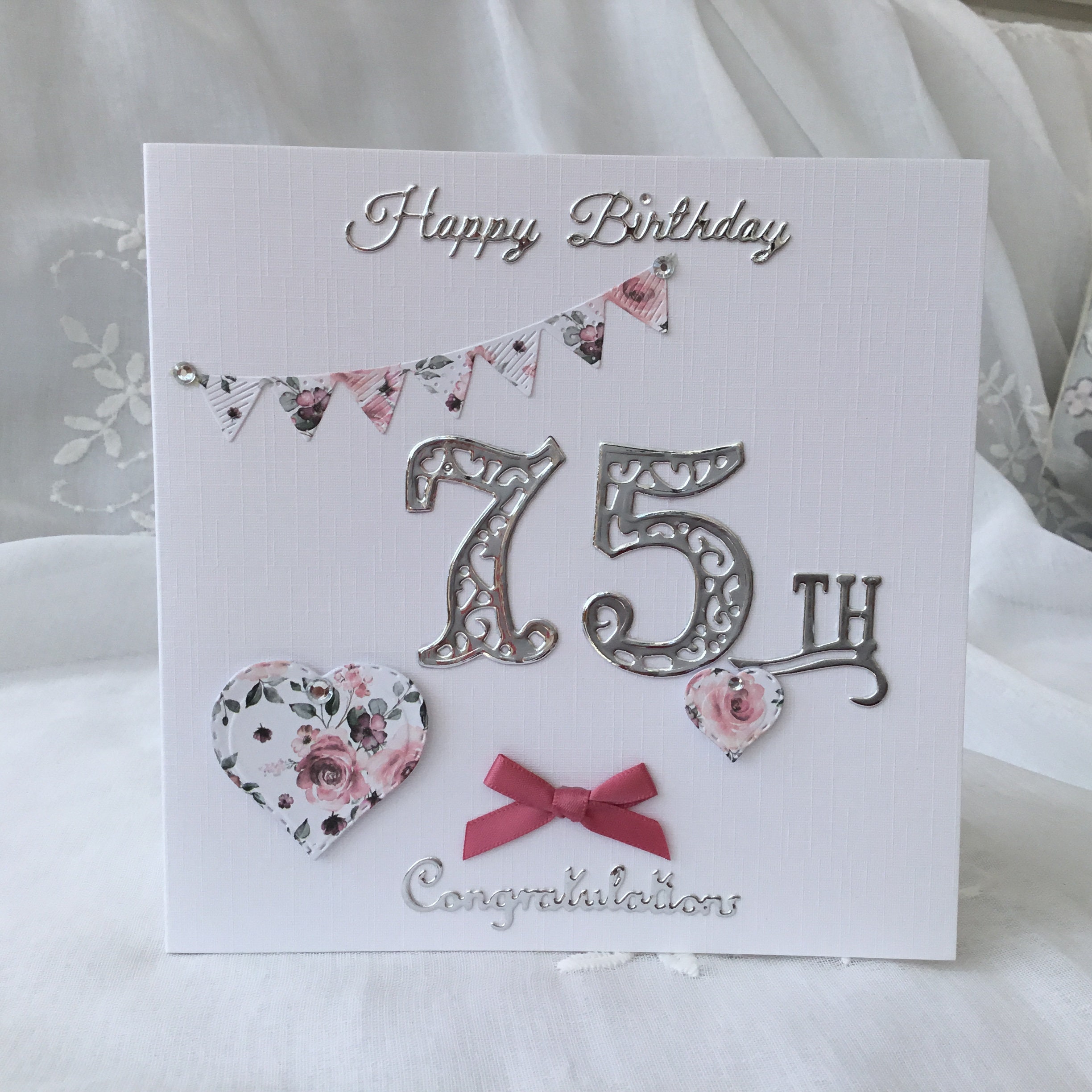 75th Birthday Card For Her Pretty Handmade 75th Card Floral Etsy 75th-birthday-card-for-her-pretty-handmade-75th-card-floral-etsy