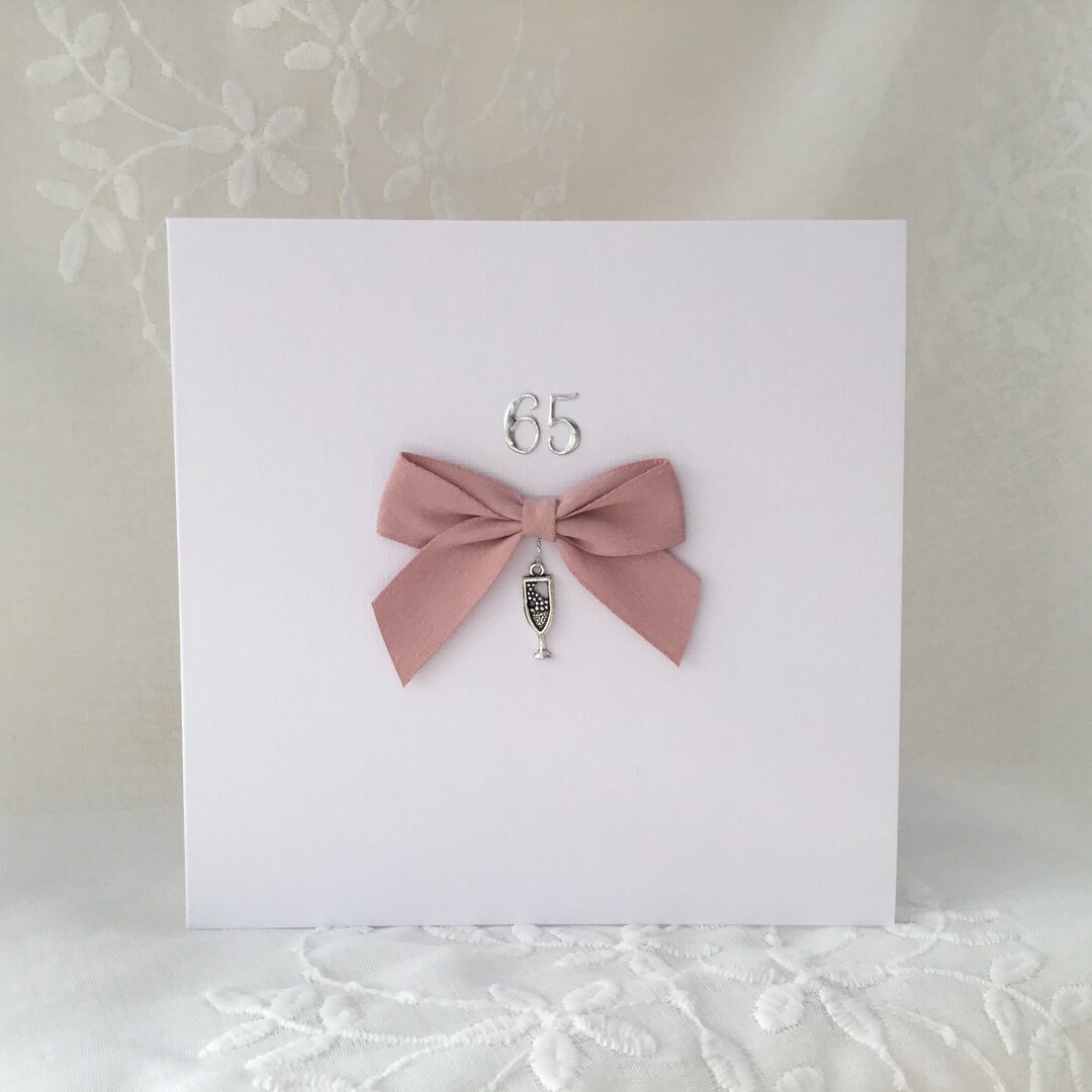 65th Birthday Card For Female Handmade Special 65th Birthday Silver