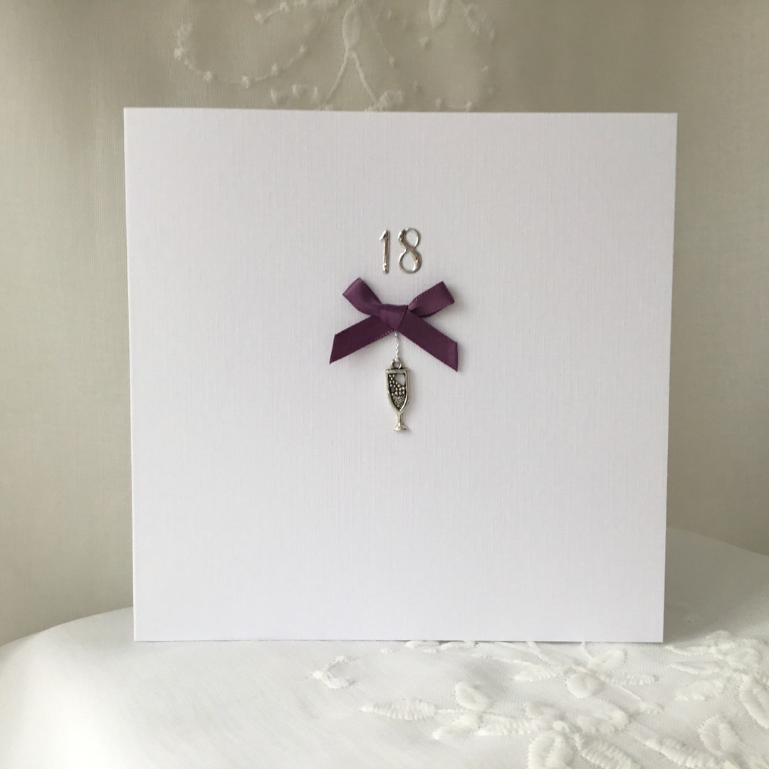 18th Birthday Card for Female, Handmade Luxury 18th Birthday Card ...