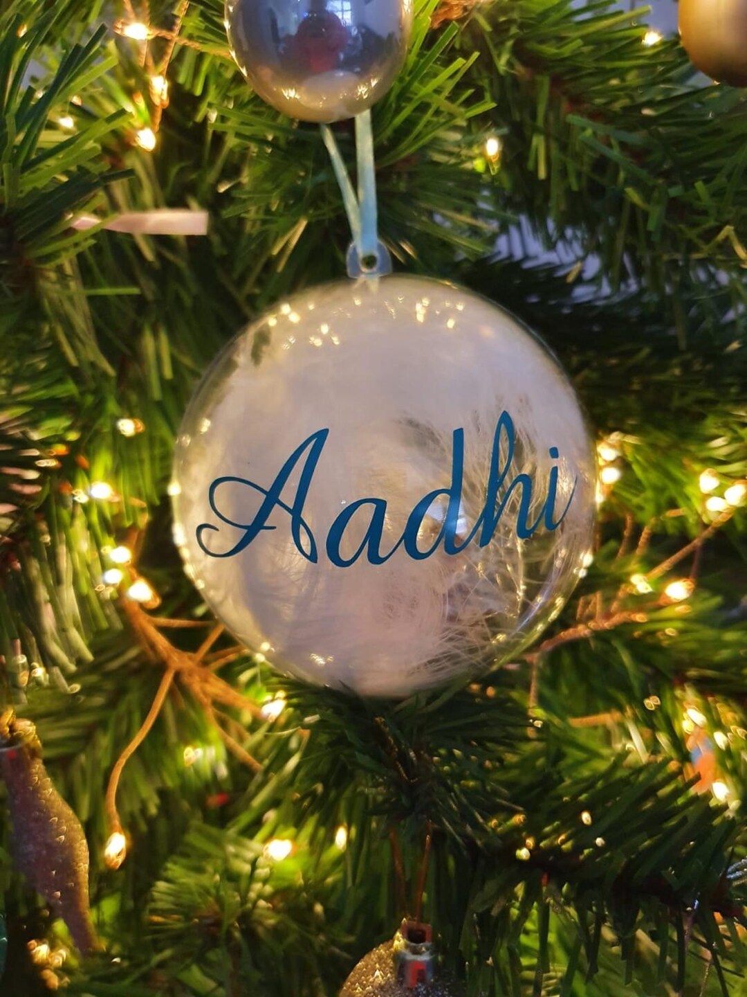 Large Personalised Fillable Christmas Bauble - Etsy