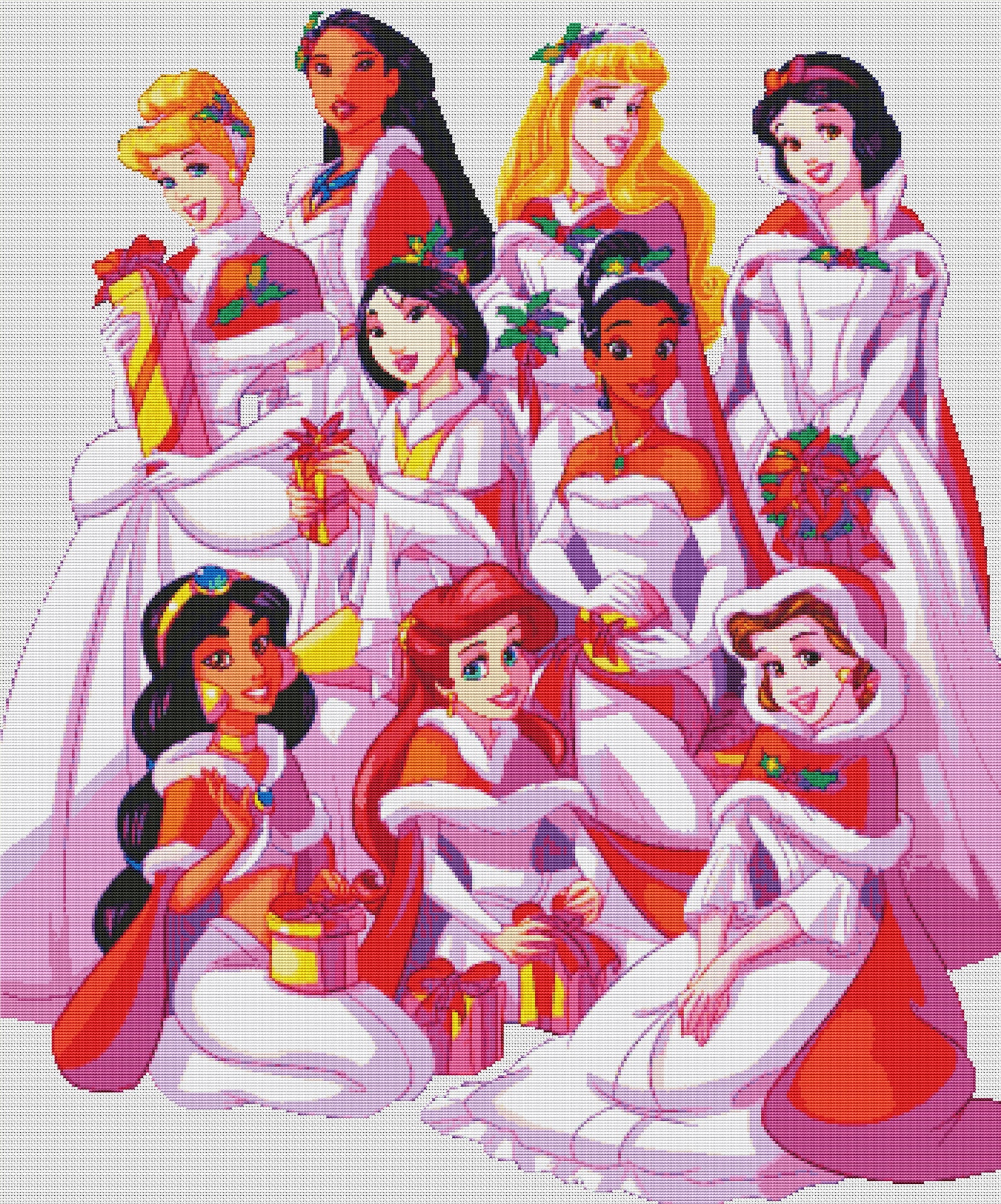 Princess Cross Stitch Pattern / Princess Cross Stitch Chart / | Etsy