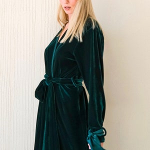 Velour Long Robe | Velvet Robe | Warm Robe | Maxi Velour Dress | Women ...