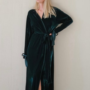 Velour Long Robe | Velvet Robe | Warm Robe | Maxi Velour Dress | Women ...
