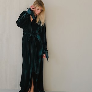 Velour Long Robe | Velvet Robe | Warm Robe | Maxi Velour Dress | Women ...
