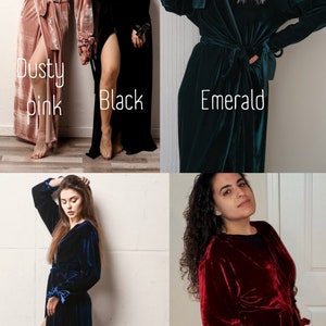 Velour Long Robe | Velvet Robe | Warm Robe | Maxi Velour Dress | Women ...