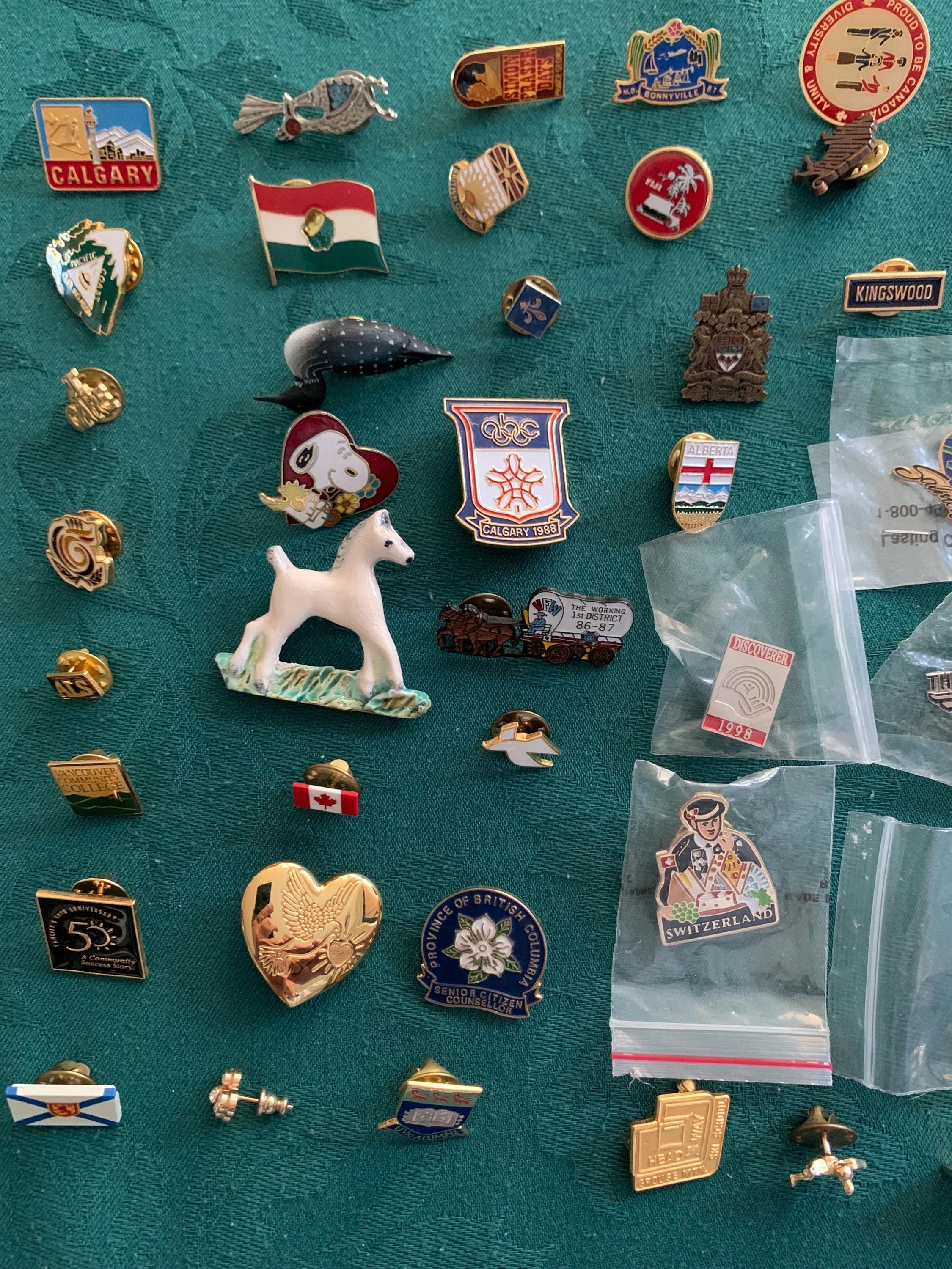 Assorted Pin Collection Older 1990’s 1980’s Alberta BC 102 Pins - Etsy