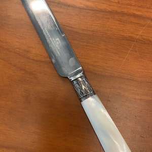 Rare 1899 Butter Knife Sheffield Sterling Hilt Hallmarked Henry Greaves ...