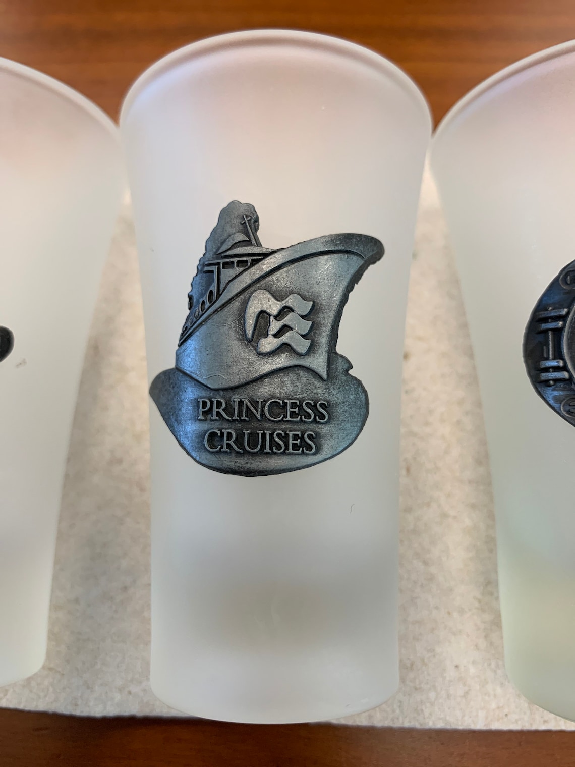 Princess Shot Glasses Frosted Pewter Medallion Relief Symbols - Etsy