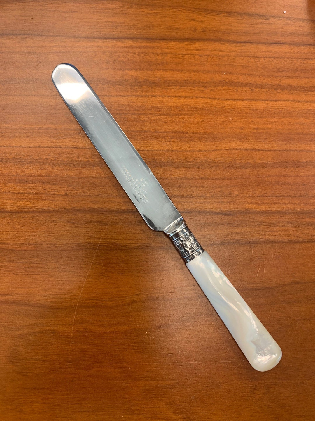 Rare 1899 Butter Knife Sheffield Sterling Hilt Hallmarked Henry Greaves ...