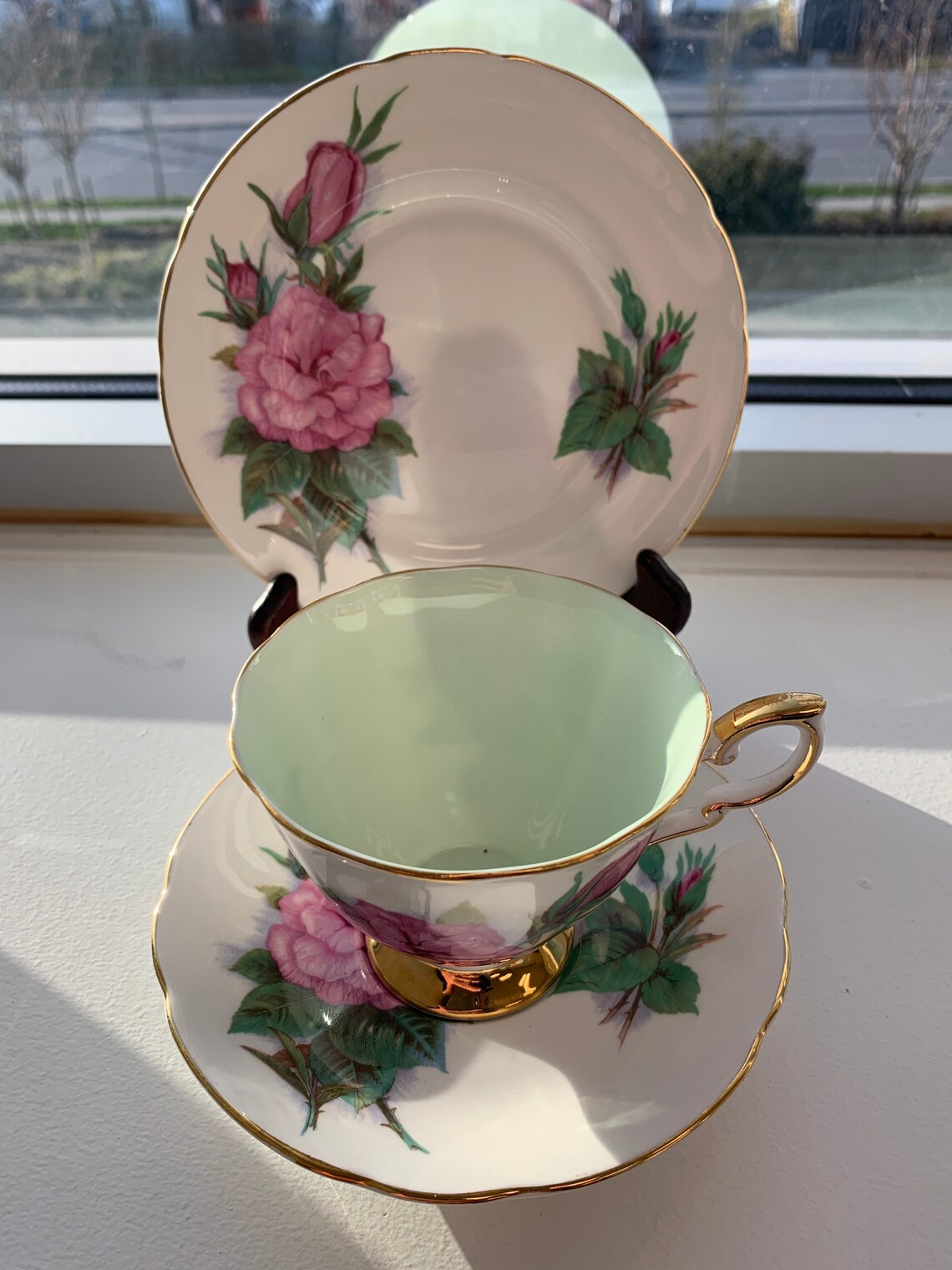 Rare Paragon Roses & Gold Tea Set 1940s 21 Pieces Six World | Etsy