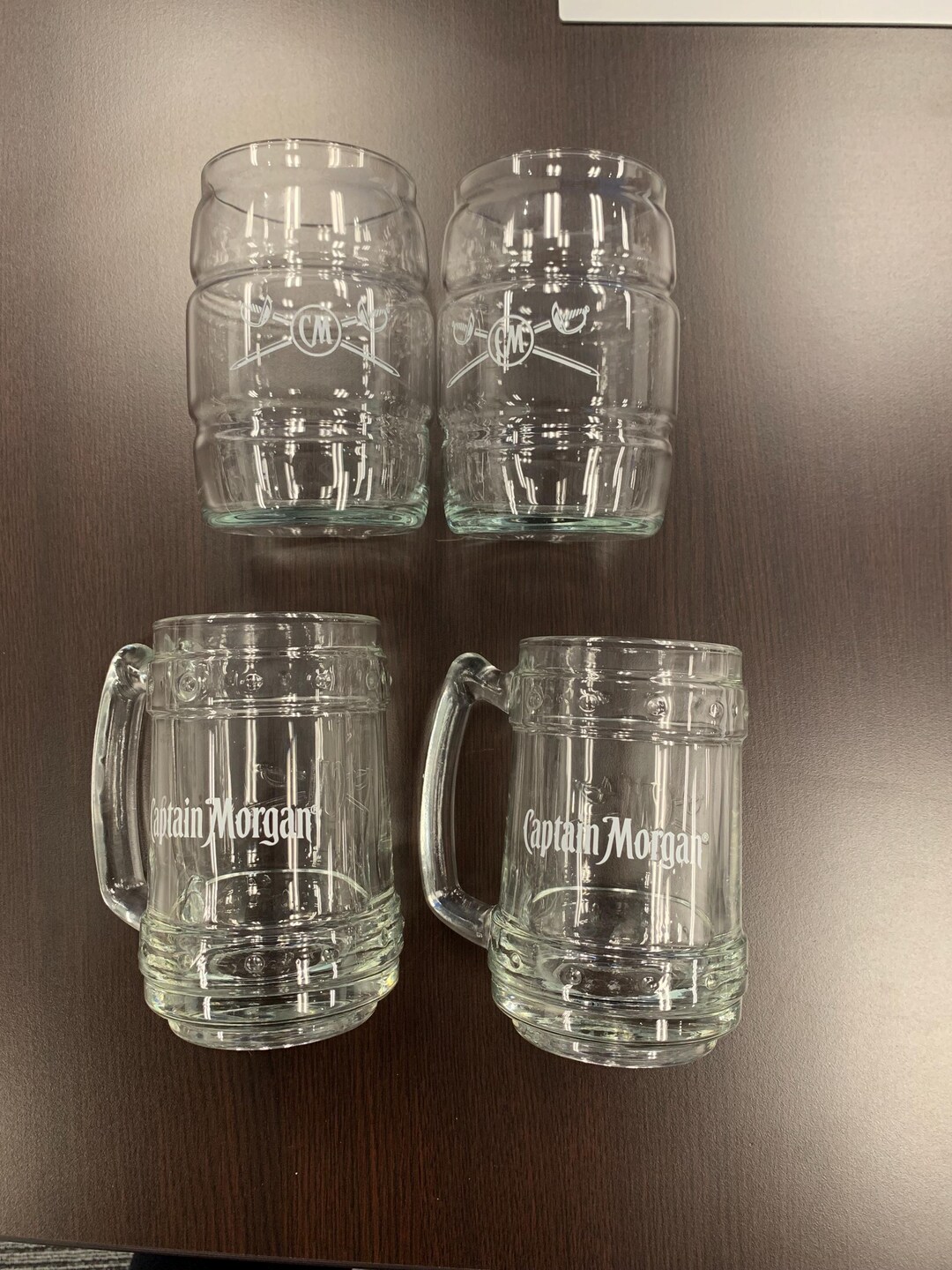 Four Captain Morgan Glasses Two Mugs and Two Glass Barrel Glasses - Etsy