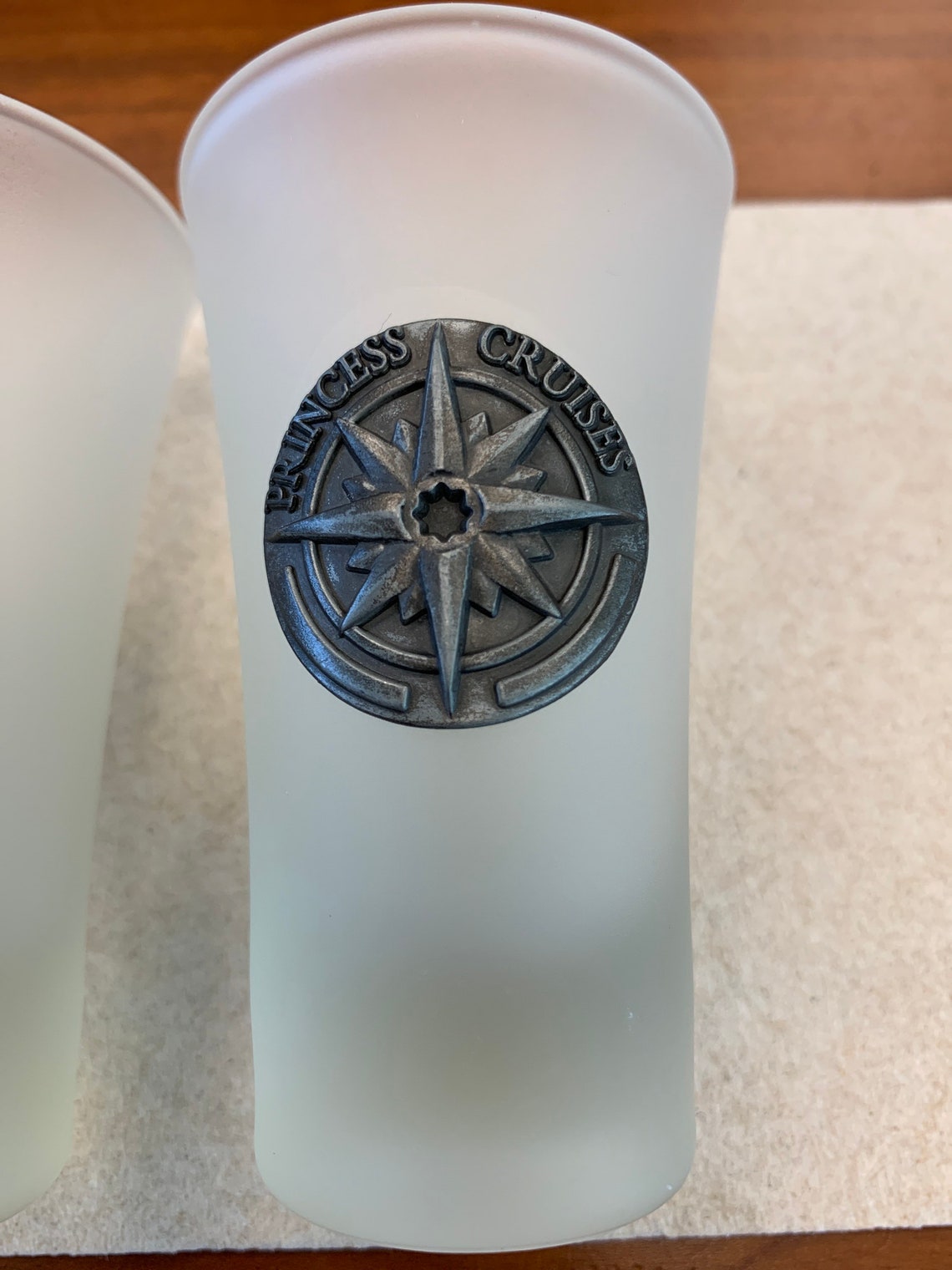 Princess Shot Glasses Frosted Pewter Medallion Relief Symbols - Etsy