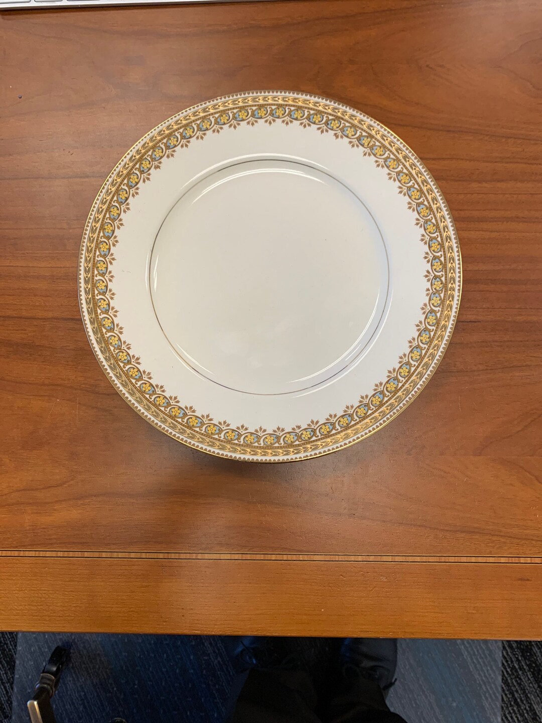 John Maddock Sons Dinner Plate CLYDE 1946 Gold Gilt Yellow Floral - Etsy