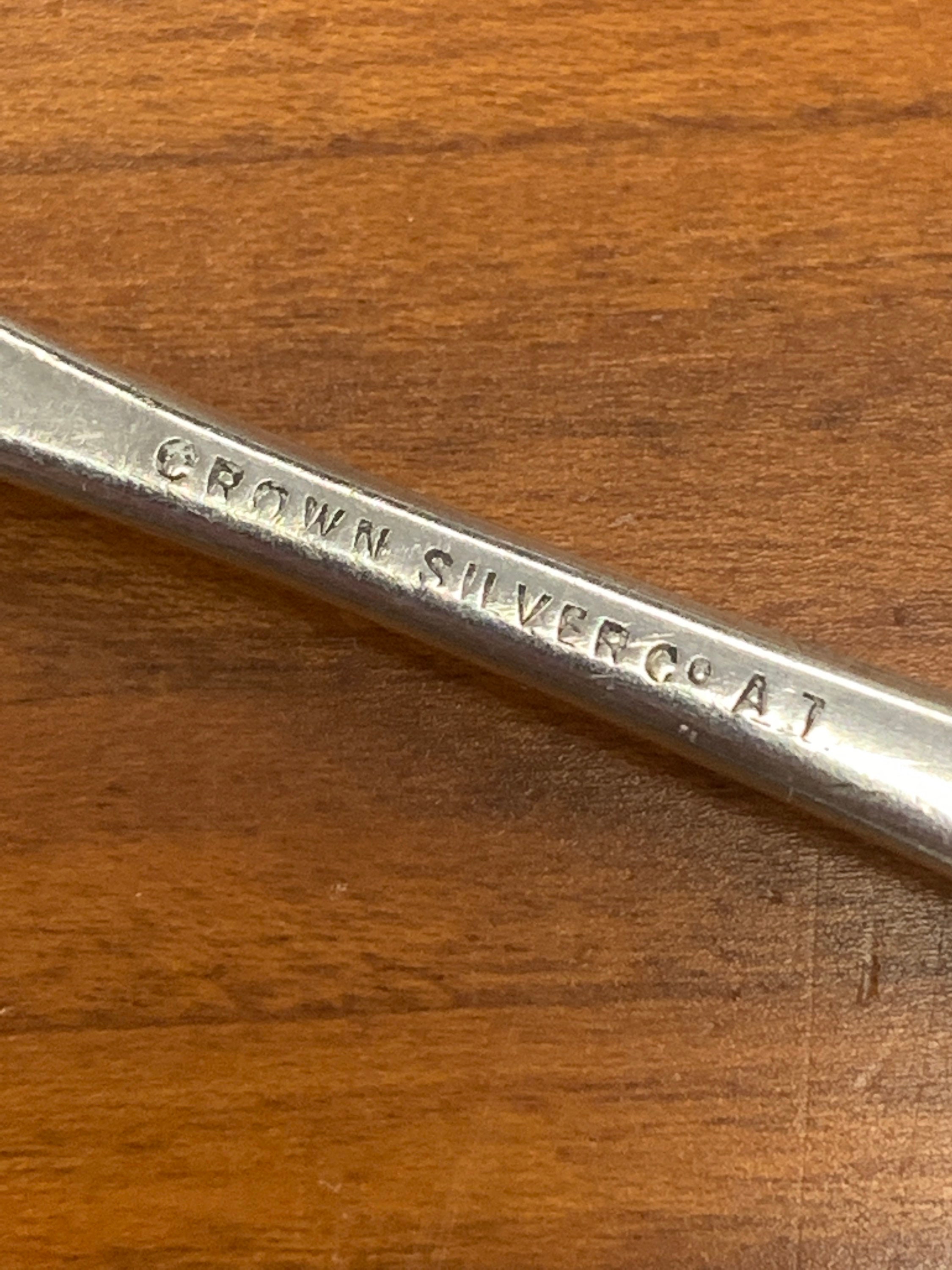 Pickle Fork Vintage Crown Silver Co A7 1900 Tri Prong Christine Pattern ...