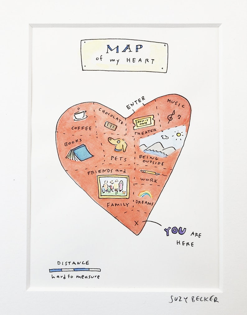 Map of My Heart - Etsy