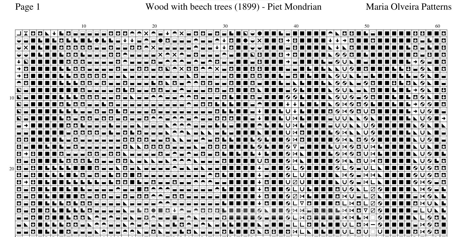 Wood With Beech Trees 1899 Piet Mondrian PDF Cross Stitch Pattern - Etsy Wood With Beech Trees 1899 Piet Mondrian PDF Cross Stitch Pattern - Etsy
