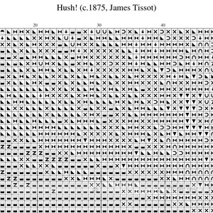 Hush! (c.1875) - James Tissot - PDF Cross Stitch DIGITAL Pattern - Etsy