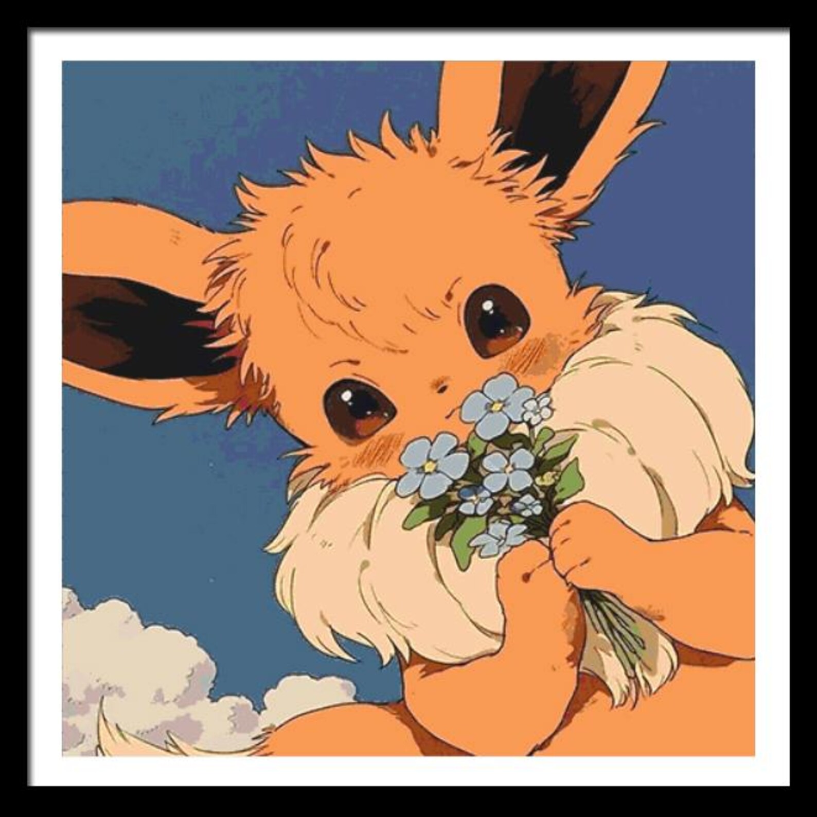 Eevee - Studio Ghibli Style - PDF Cross Stitch DIGITAL Pattern - Etsy
