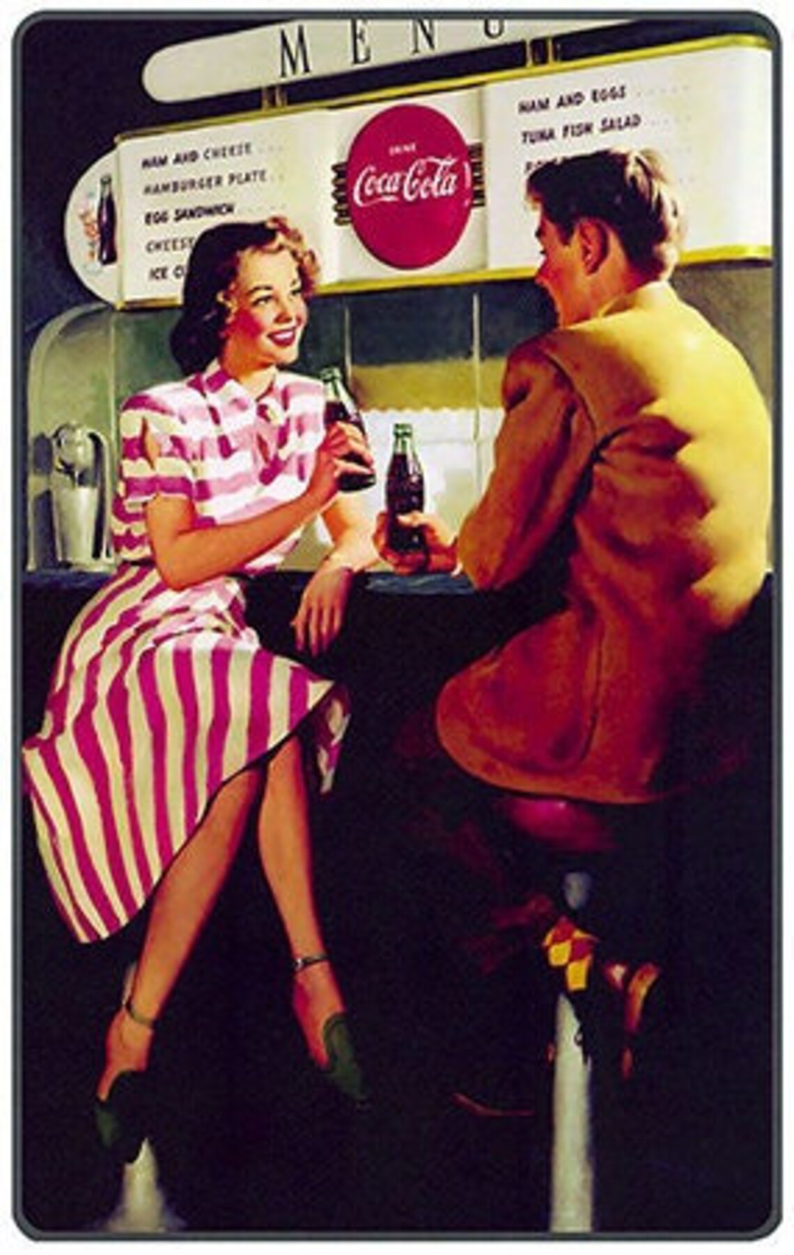 Coca Cola Ad - Gil Elvgren - PDF Cross Stitch DIGITAL Pattern - Etsy