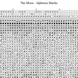 The Moon from the Moon and the Stars Alphonse Mucha PDF Cross Stitch ...