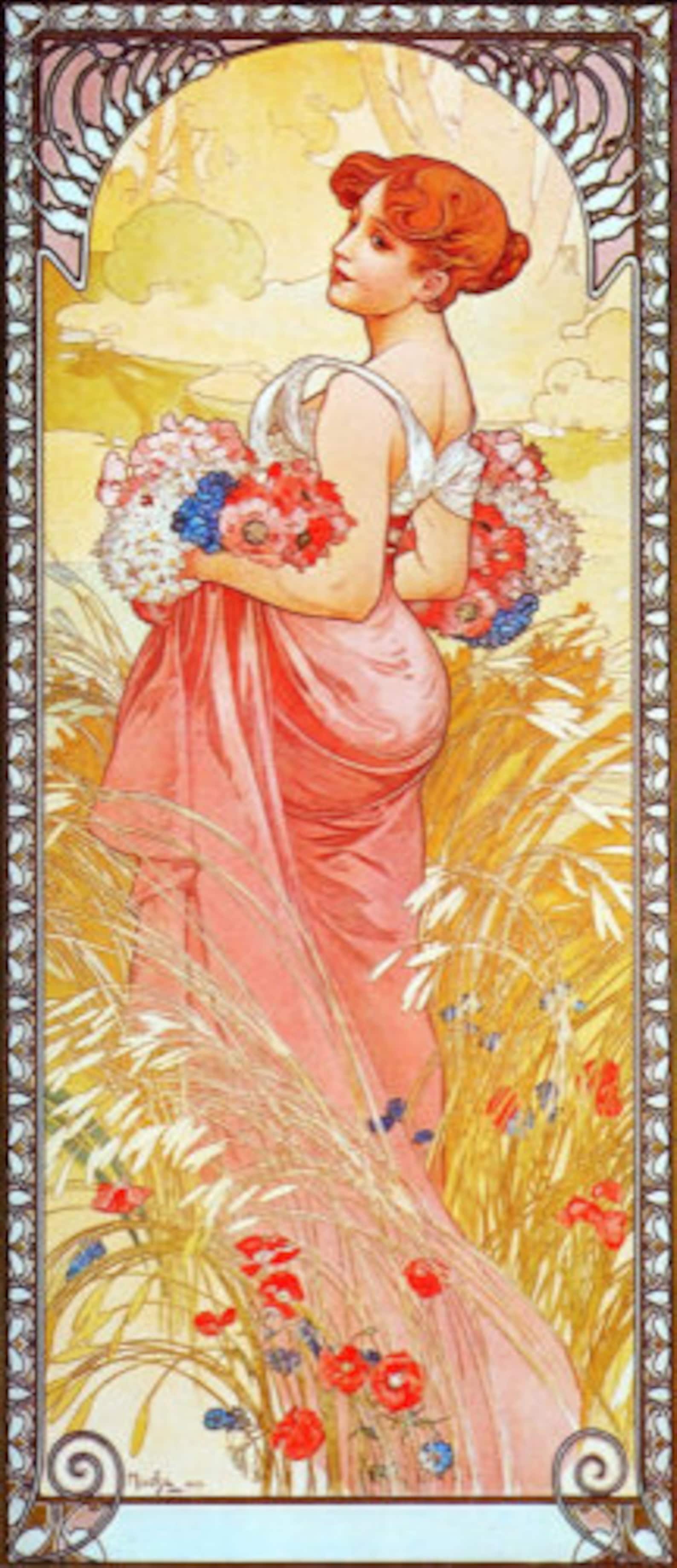 Summer (from the Four Seasons) - Alphonse Mucha - PDF Cross Stitch ...