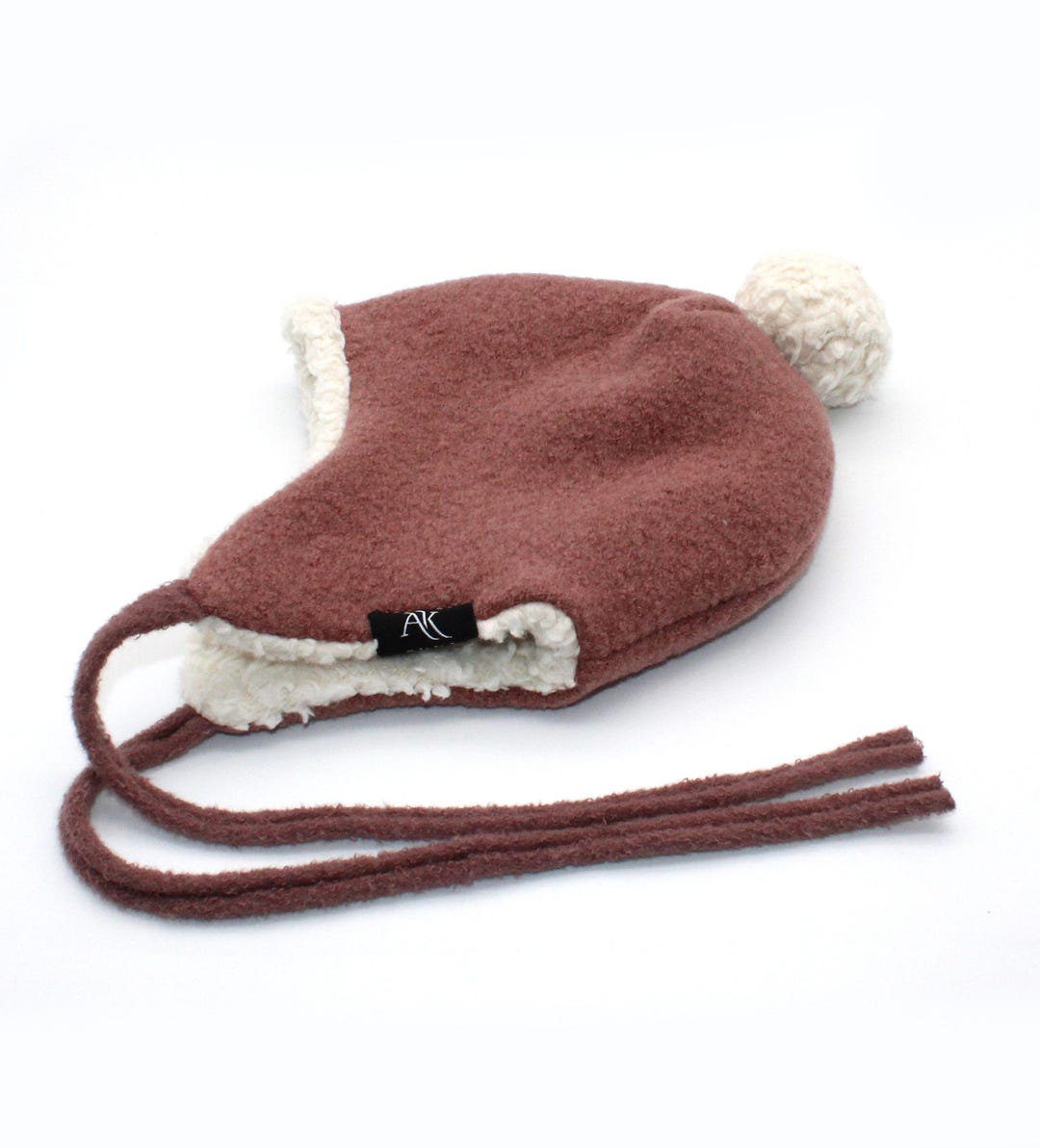 Baby Wool Hat: Italian Virgin Wool, Organic Cotton Lining With Pompom ...