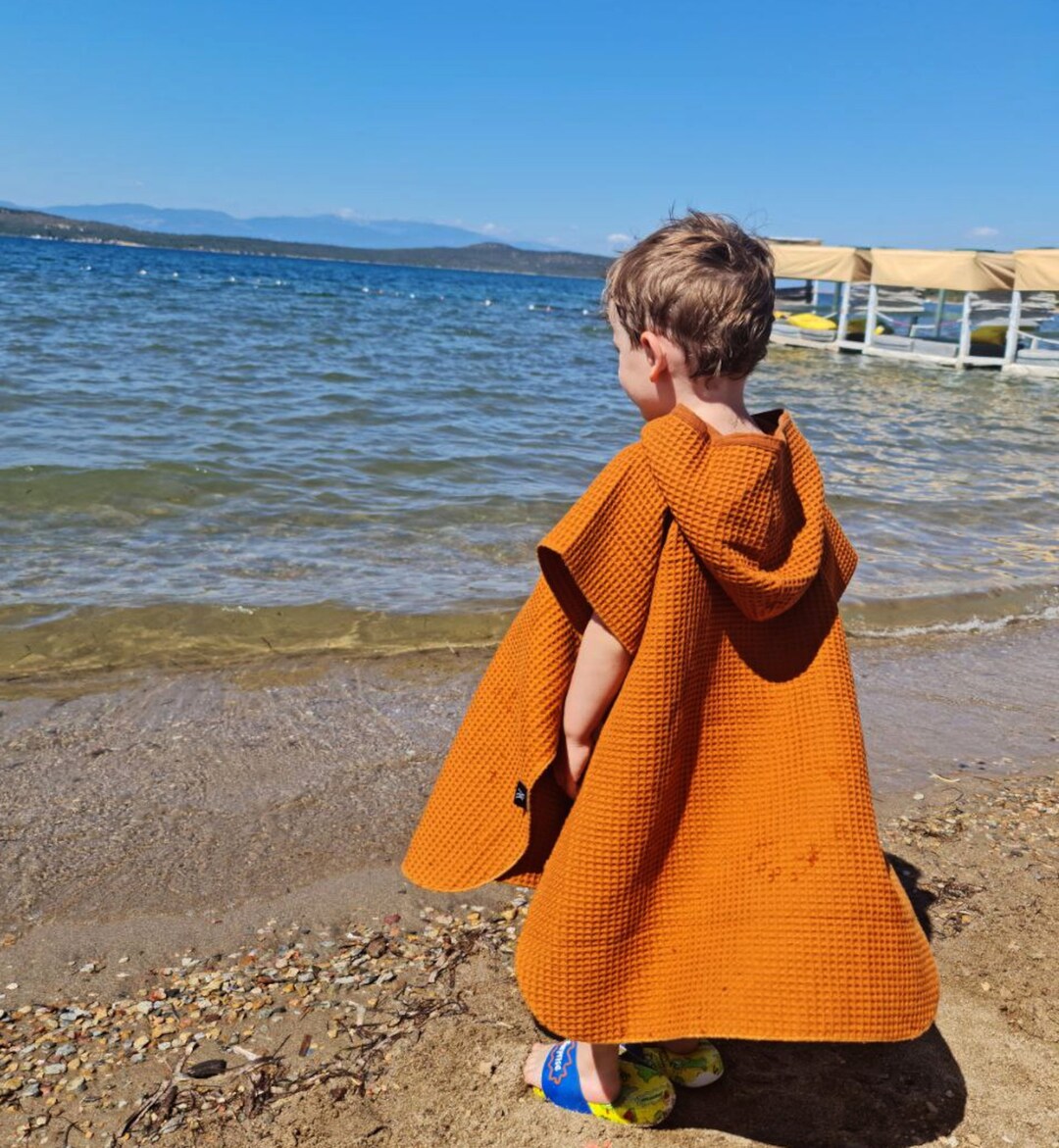 Limited Edition Bath Poncho Waffle Piqué OEKO-TEX Poncho - Etsy