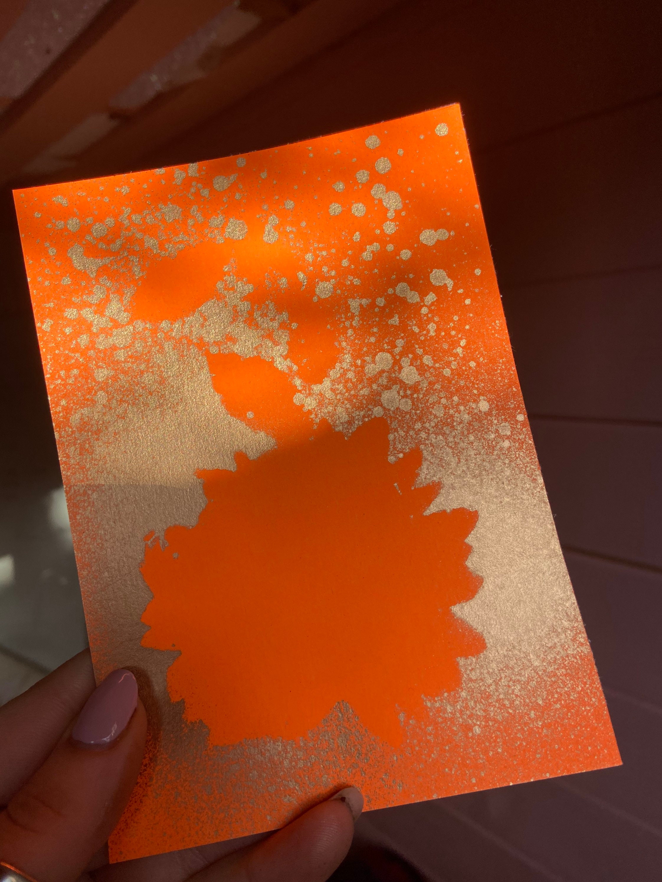 SPRING SET of Three A6 Gold Spray Paint Floral Design - Etsy