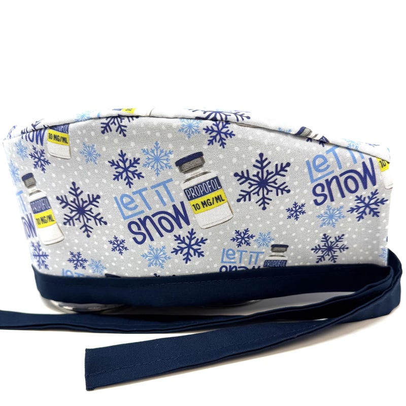 Blue Winter Scrub Caps - Etsy