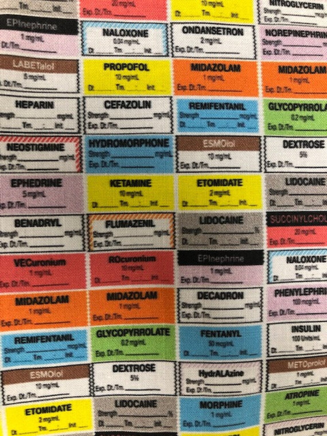 Anesthesia Drug Labels Lined Surgical Scrub Cap for Men and - Etsy