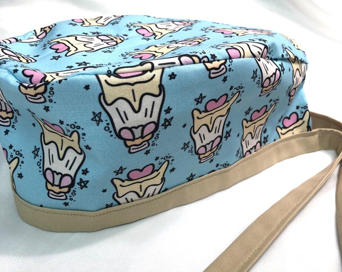 Larynx Tieback Surgical Scrub Cap, for SHORT Hair, Cool Scrub Cap, for ...