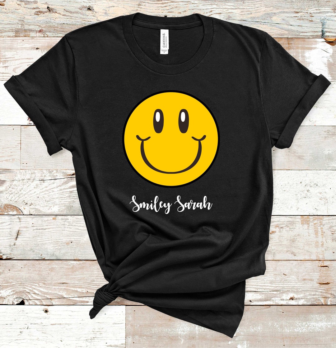 Smiley Face Shirt, Custom Smiley Tshirt, Smile T-shirt, Happy Smiley ...