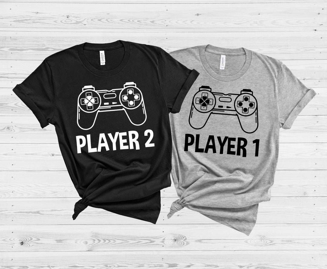 Player 1 Shirt, Player 2 Shirts, Couple Matching Shirts, Funny Couple ...