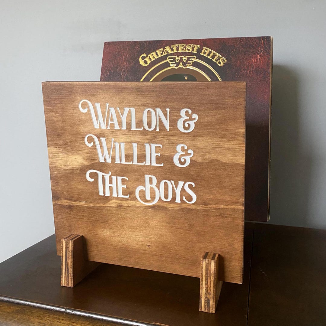 Waylon and Willie and the Boys - Vinyl Record Flip Rack Storage Display ...