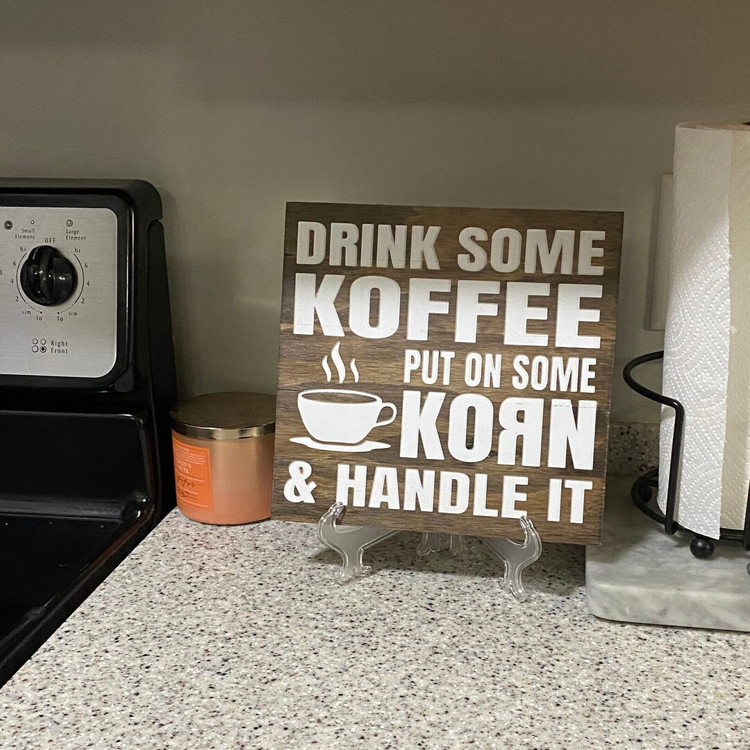 Korn Coffee Sign - Etsy