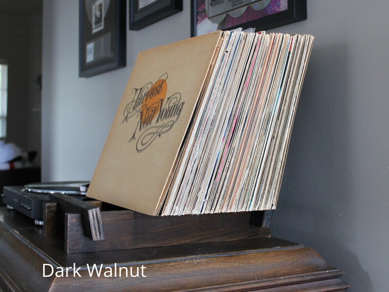 Vinyl Record Album Display Storage Rack low Front - Etsy