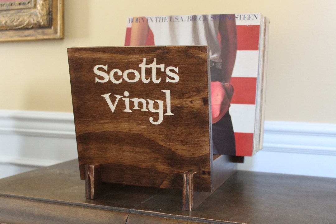 Personalized Vinyl Record Flip Rack Storage and Display - Etsy