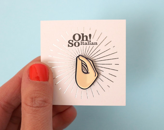 Italian Gesture Pin - Enamel Pins - Italian Gesture Gadget - Cute Pins ...