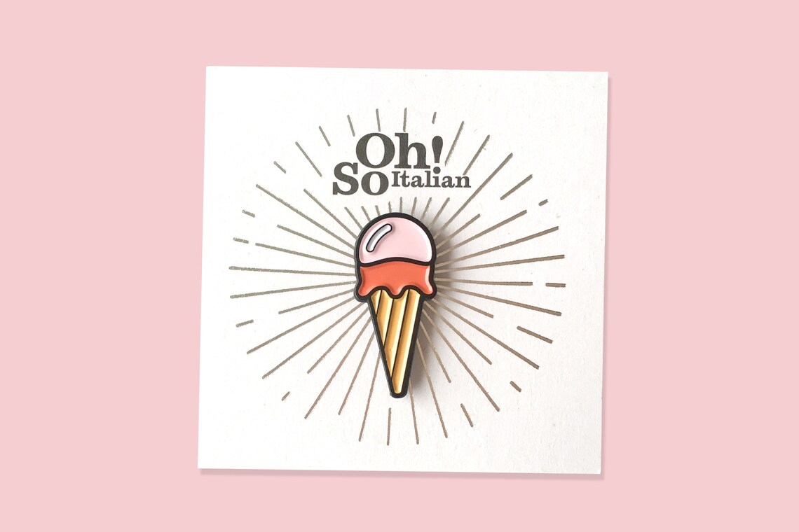 Gelato Pin Enamel Pins Italians Ice Cream Italian AF - Etsy