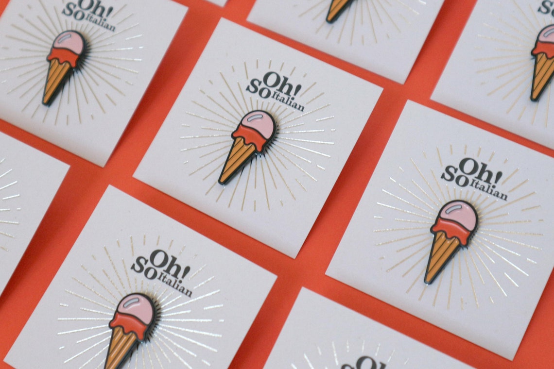 Gelato Pin Enamel Pins Italians Ice Cream Italian AF | Etsy