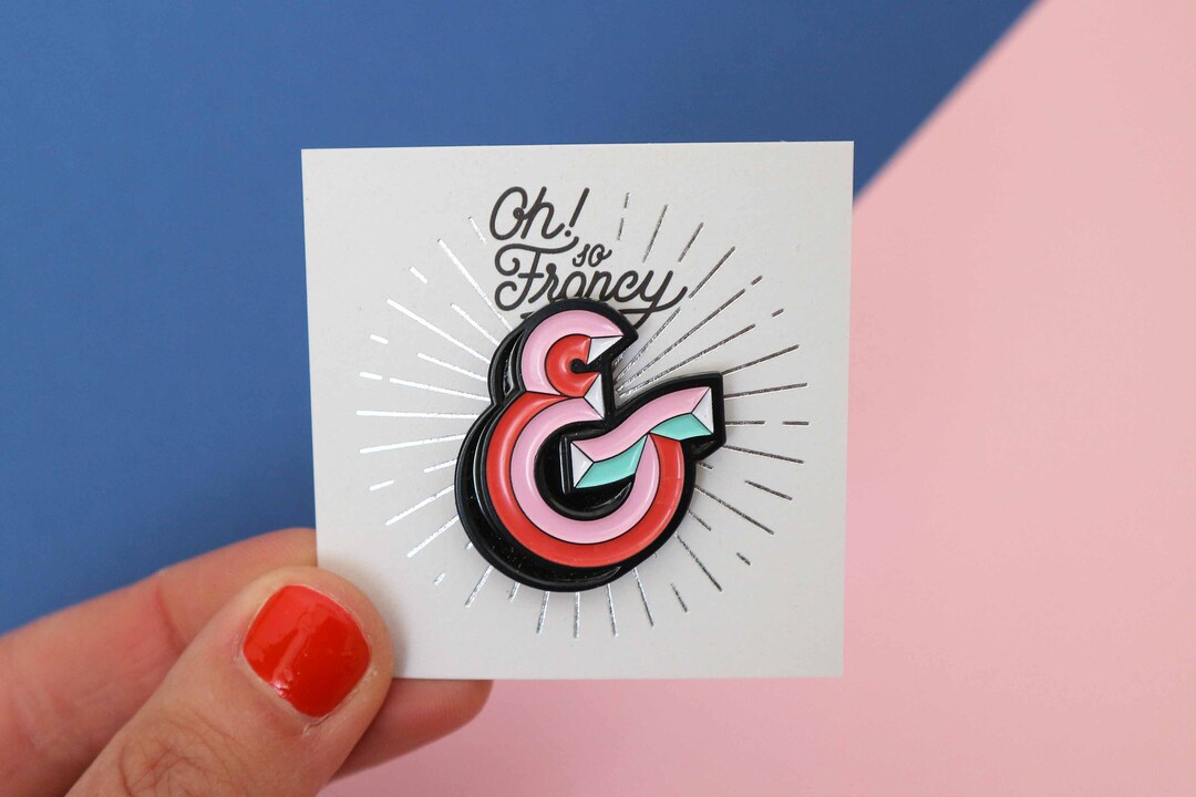 Ampersand Pin - Type Pin & - Enamel Pins - Typography and Lettering Pin ...