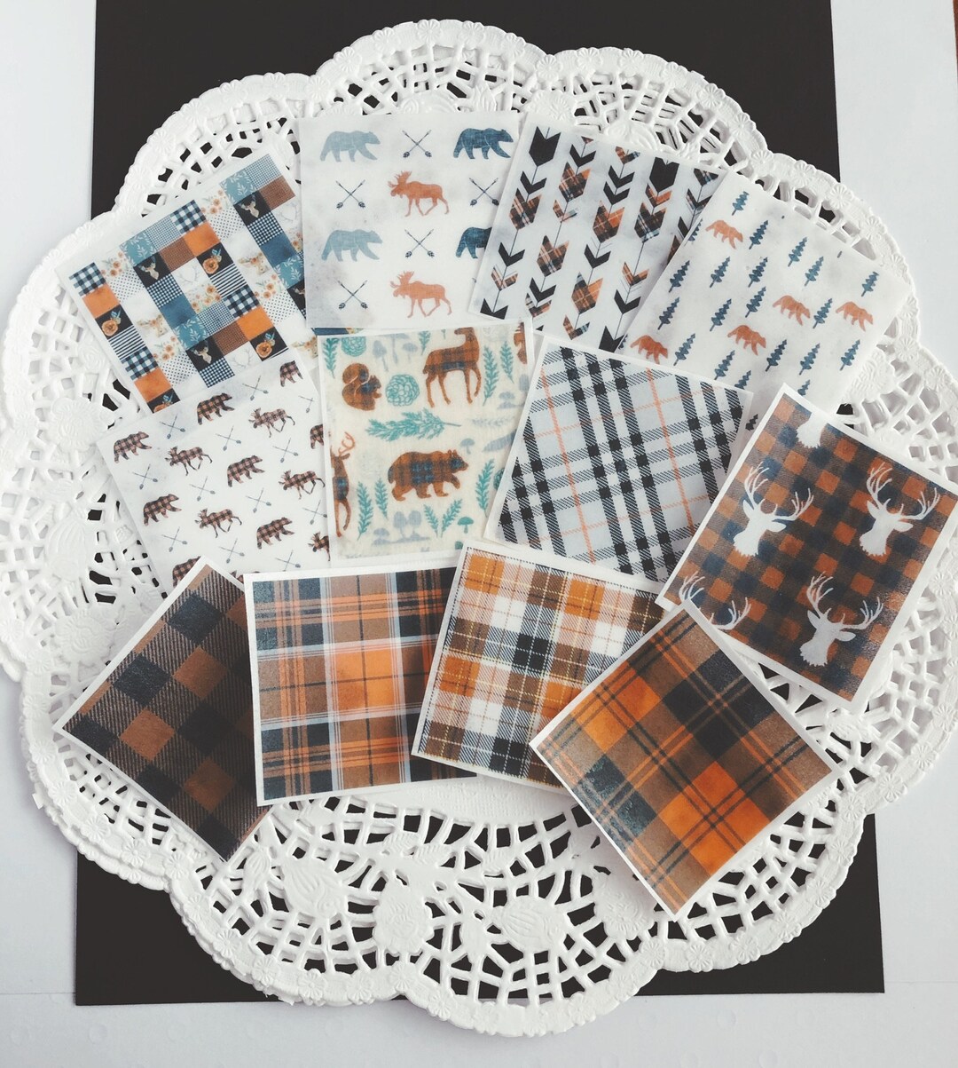 12 Assorted Patterned Wafer Paper Edible Images - Etsy