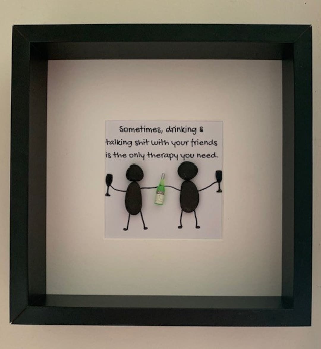 Drinking & Talking Shit With Friends Box Frame - Etsy