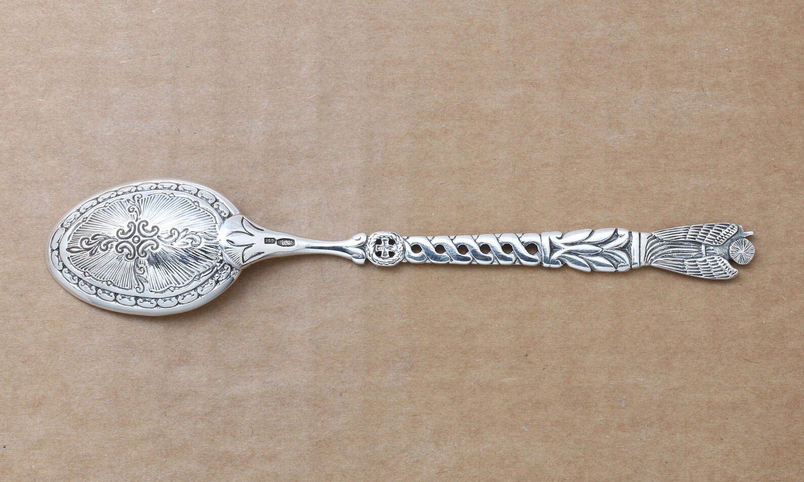 Silver Baby Spoon Guardian Angel Baby Spoon Baby Gift Christening Spoon ...