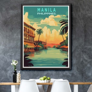 Manila Poster Manila Print Manila Travel Poster Manila Illustration ...