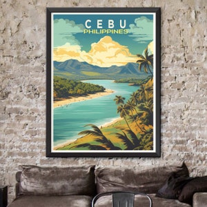 Cebu Philippines Poster - Cebu Philippines Print - Illustration of Cebu ...